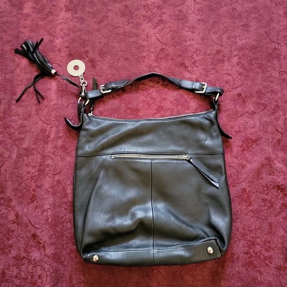 Isaac Mizrahi | Bags | Isaac Mizrahi Black Leather Purse | Poshmark